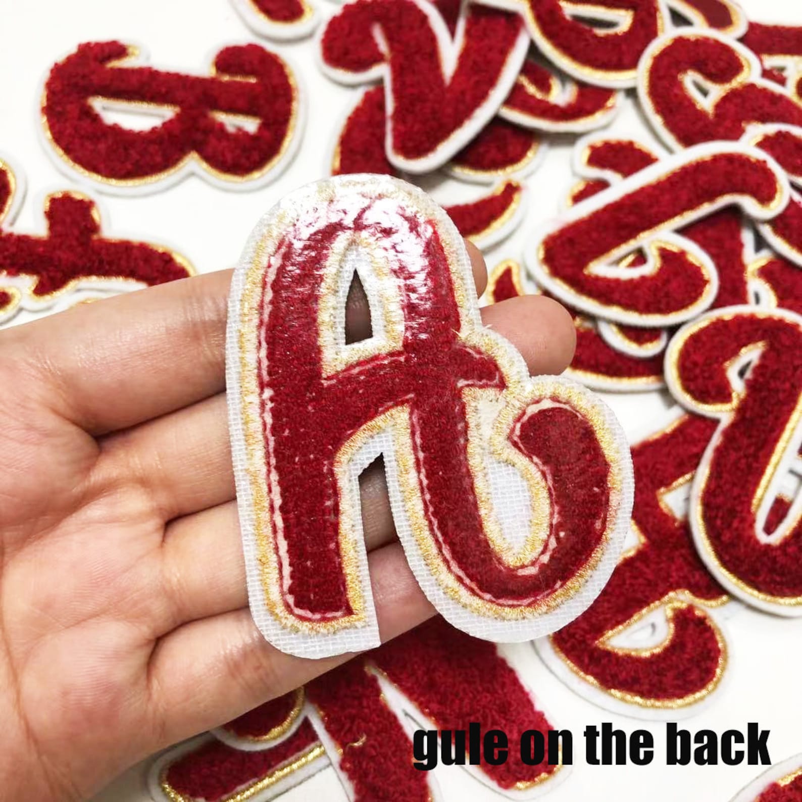 Chenille Embroidered English Letters Alphabet Iron on Patches for ...