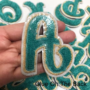 English Letters Patch Alphabet Chenille Embroidered Patches for ...