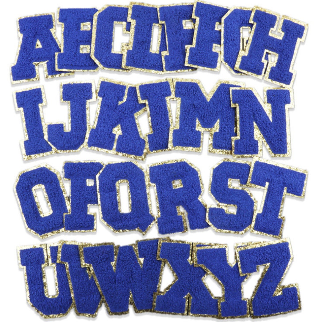 Chenille Embroidered Letters Iron On/sew on Patch Applique Diy Name ...
