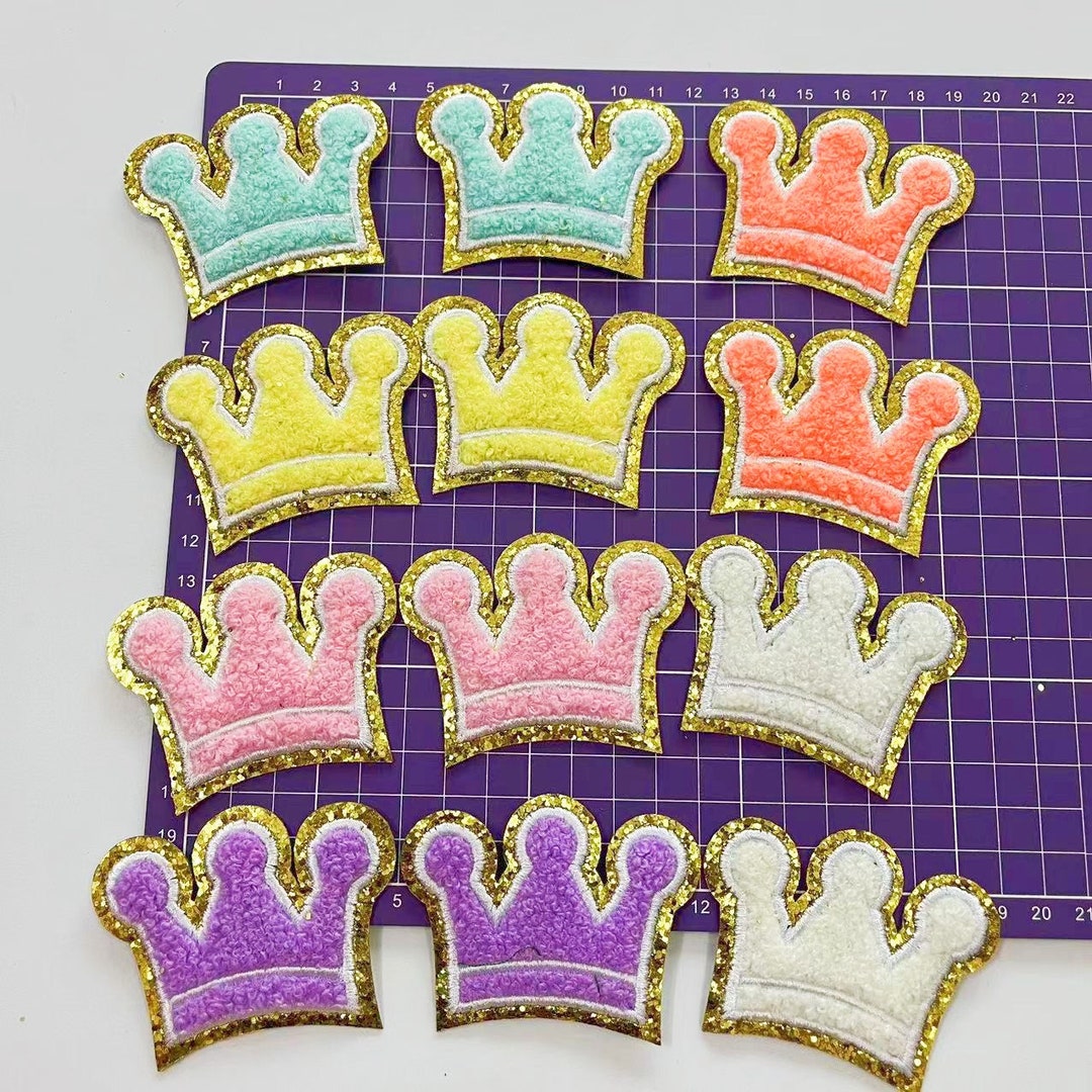 Crown Chenille Embroidered Iron on Patch Applique Diy Patches for Kid ...