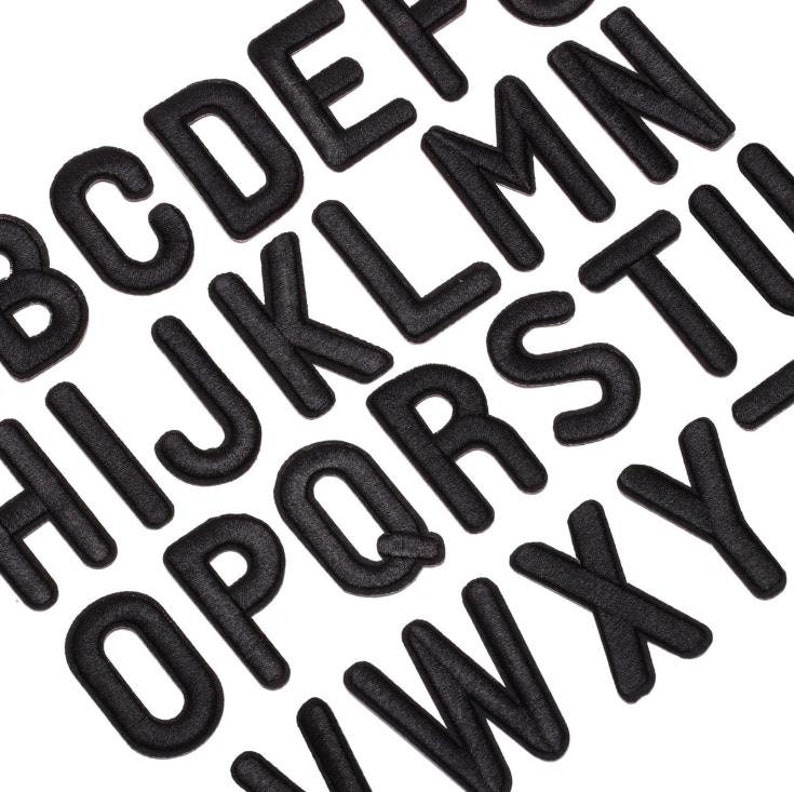 Black English Letters Alphabet Embroidered Iron on Patches for - Etsy