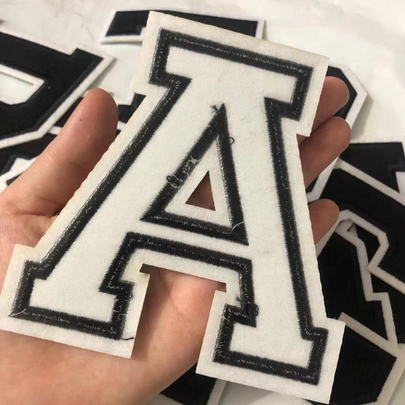 Large Black Letters Alphabet Embroidered Iron on Patches for - Etsy