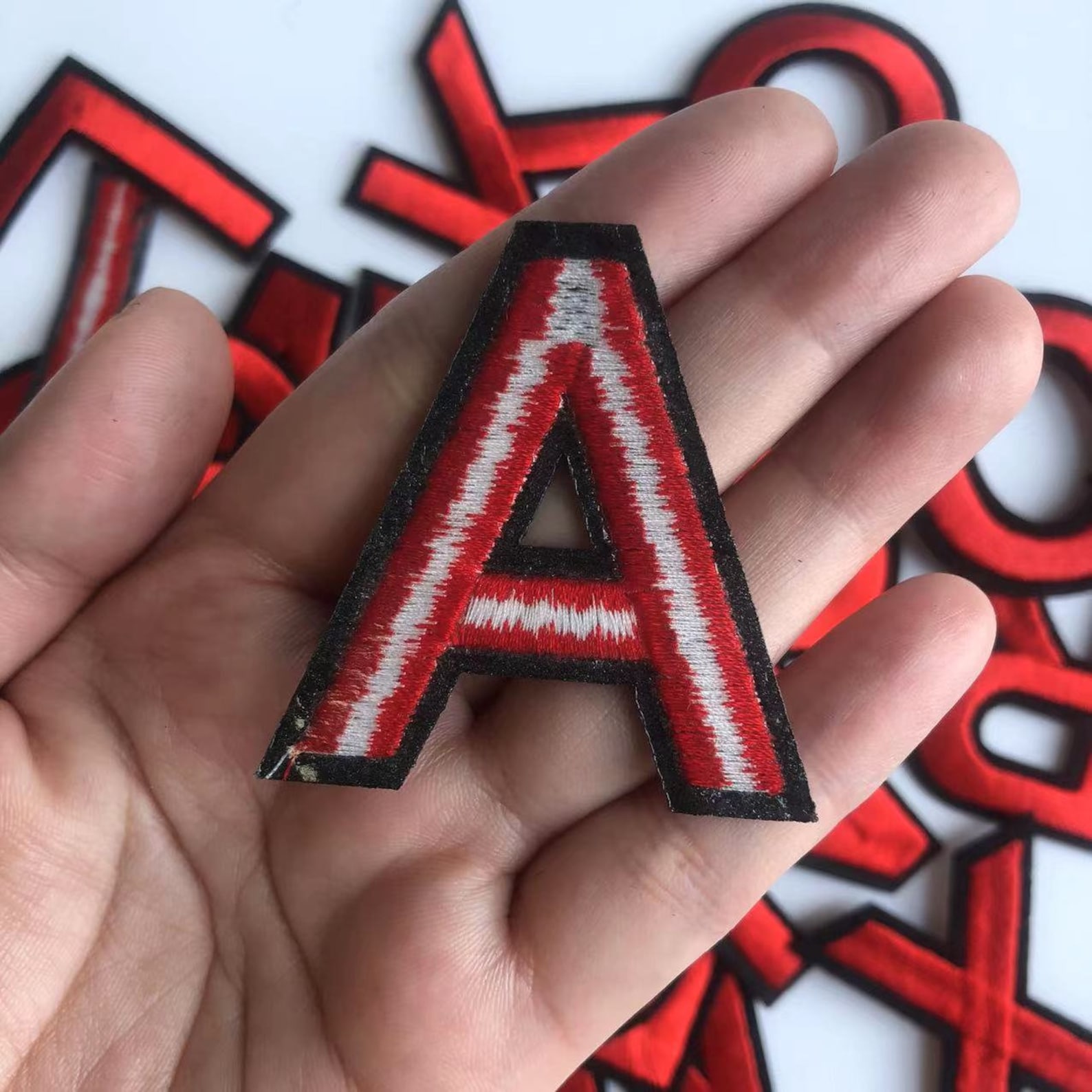 Red Embroidered Letter Patches for Clothing Bags Diy Iron on - Etsy