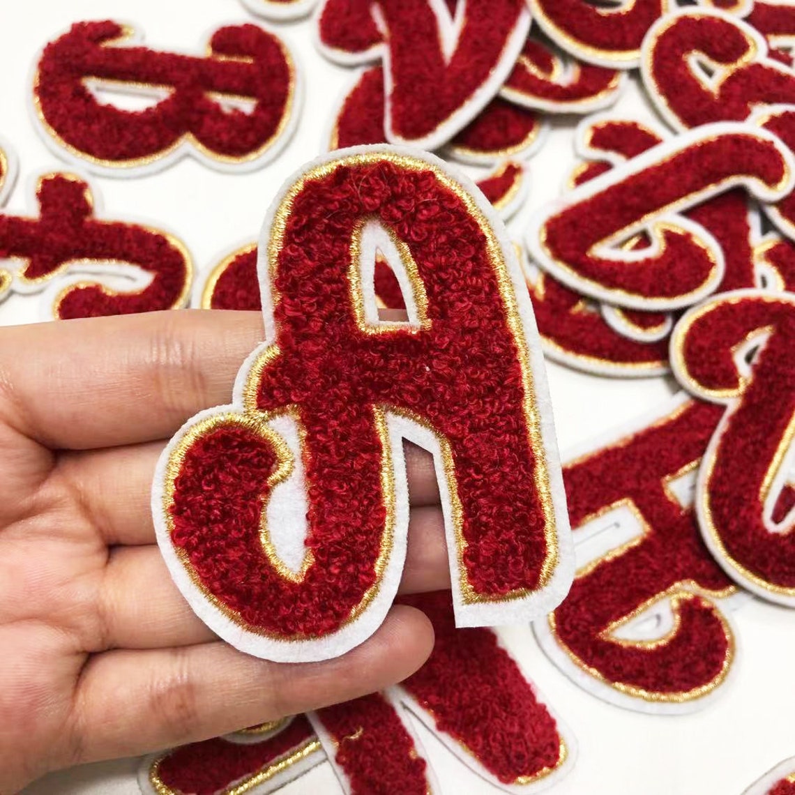 Chenille Embroidered English Letters Alphabet Iron on Patches for ...