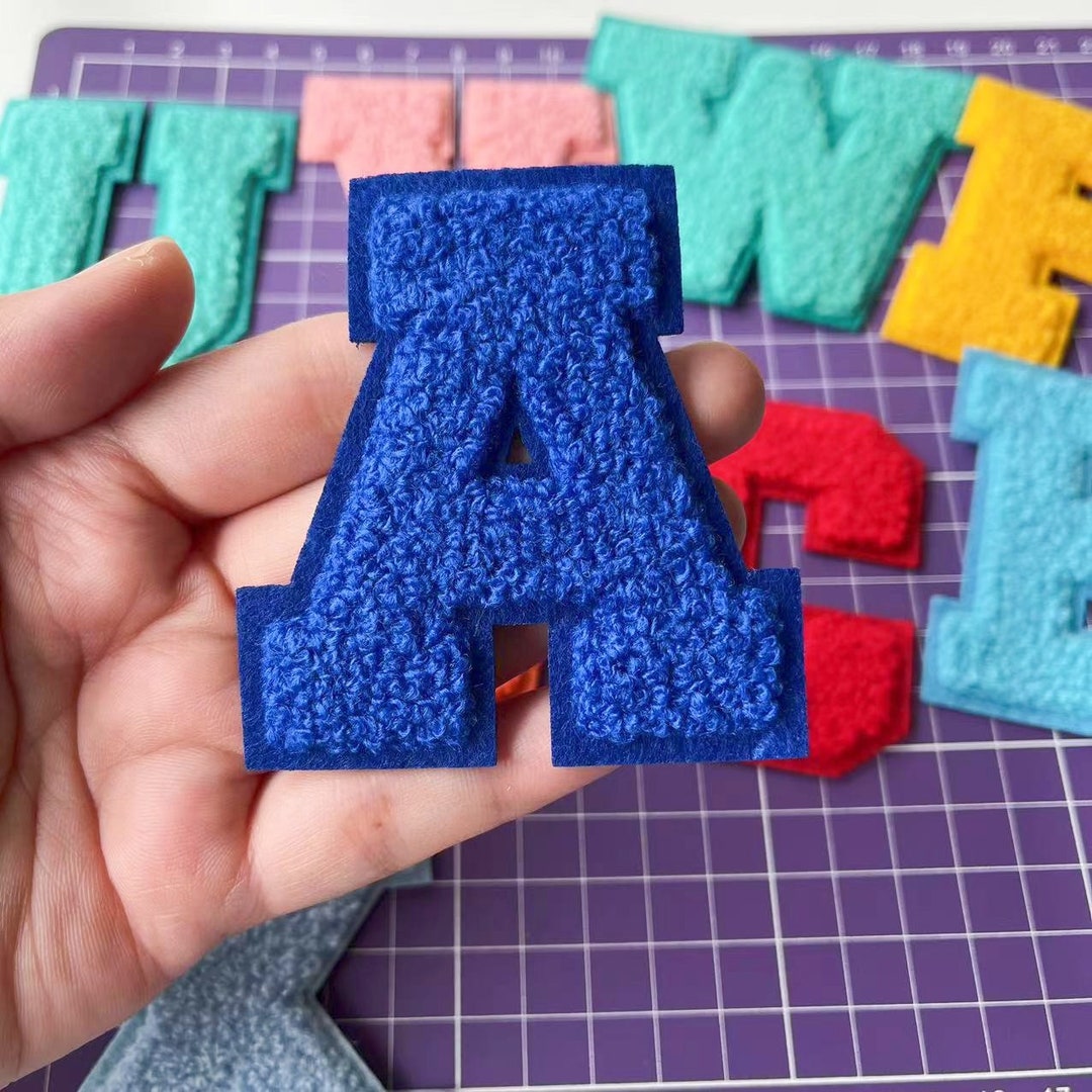 New Color Letters Chenille Embroidered Letters Applique Patch for T ...