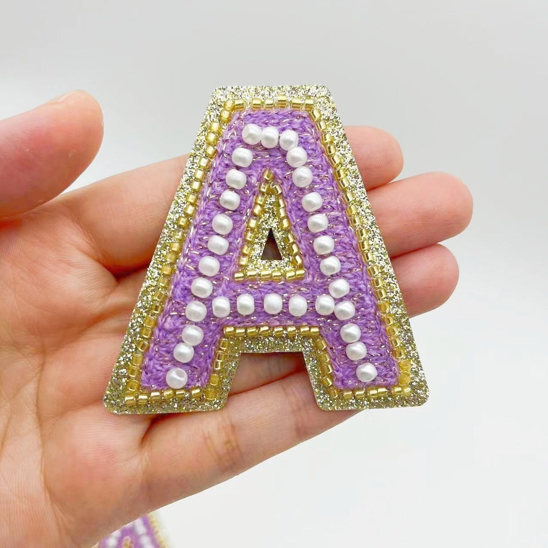Purple Letter Alphabet Patch for Clothes Iron on Garment Accessories ...