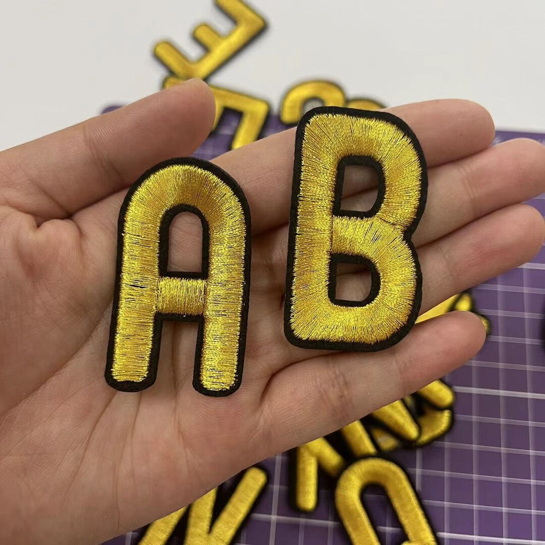 Letters Embroidered Iron on Patch Alphabet Applique Diy Name Letters ...