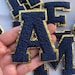 3D Letters Embroidery Sew on Applique Patches English Alphabet Name ...