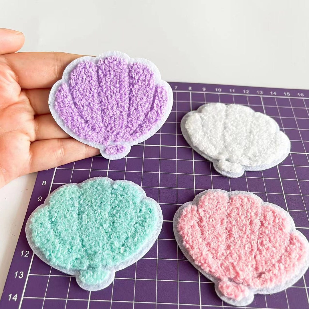 Shell Chenille Embroidered Sew / Iron on Patch Applique Diy Patches for ...