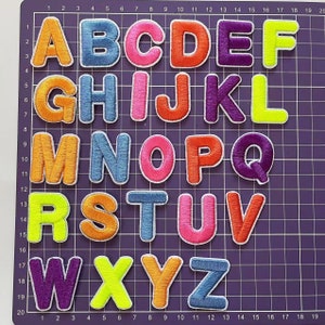New Colourful Letter Alphabet Patches Diy Iron on Patches for Jacket ...