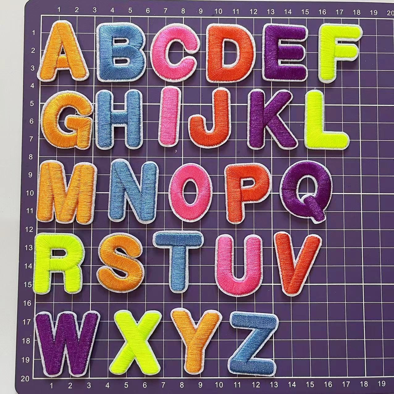 New Colourful Letter Alphabet Patches Diy Iron on Patches for Jacket ...