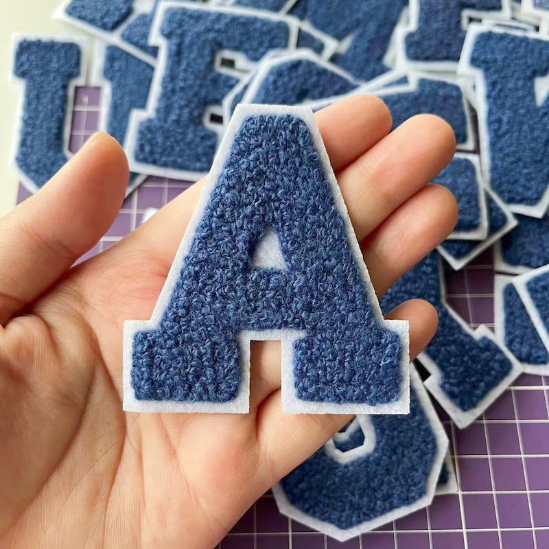 Iron on Patches Blue Letters - Etsy