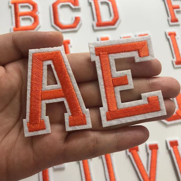 Orange Iron on Patch - Etsy