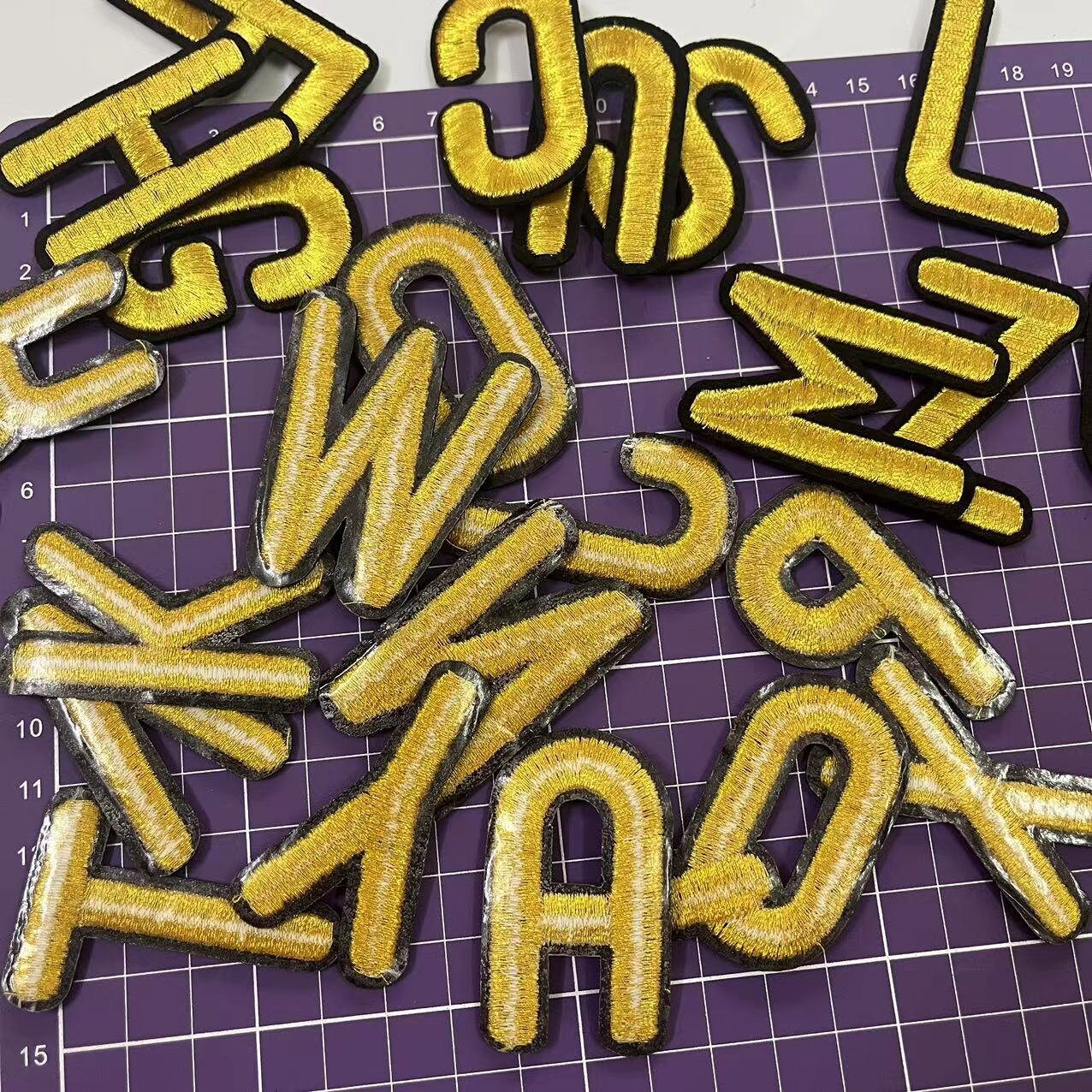 Letters Embroidered Iron on Patch Alphabet Applique Diy Name Letters ...