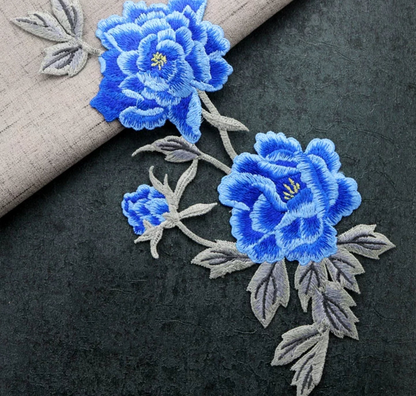 New Floral Embroidery Patch Sew on Patches Diy Lace Fabrics Applique ...