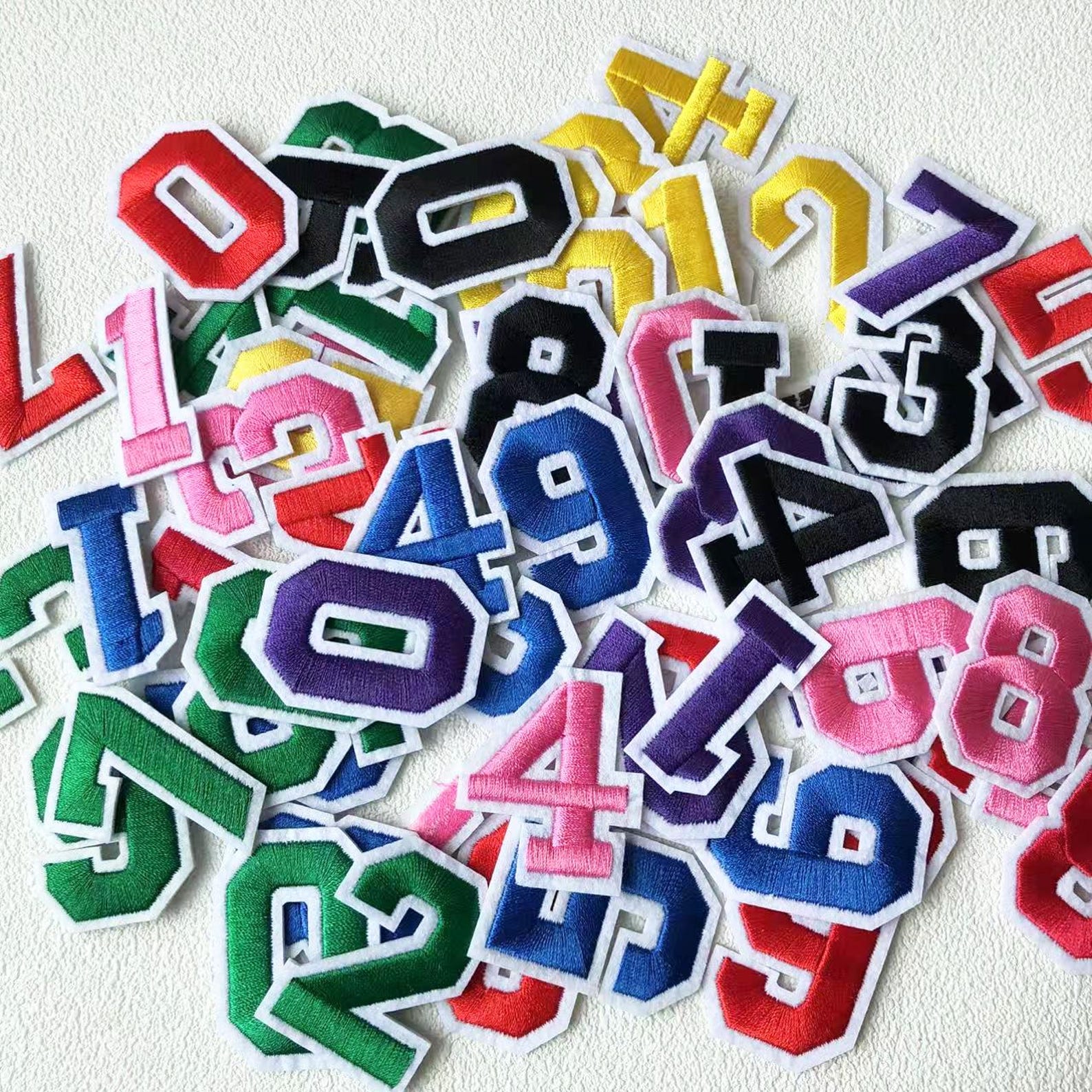 Color Number Embroidered Iron on Patch Applique Diy Badge Patches for ...