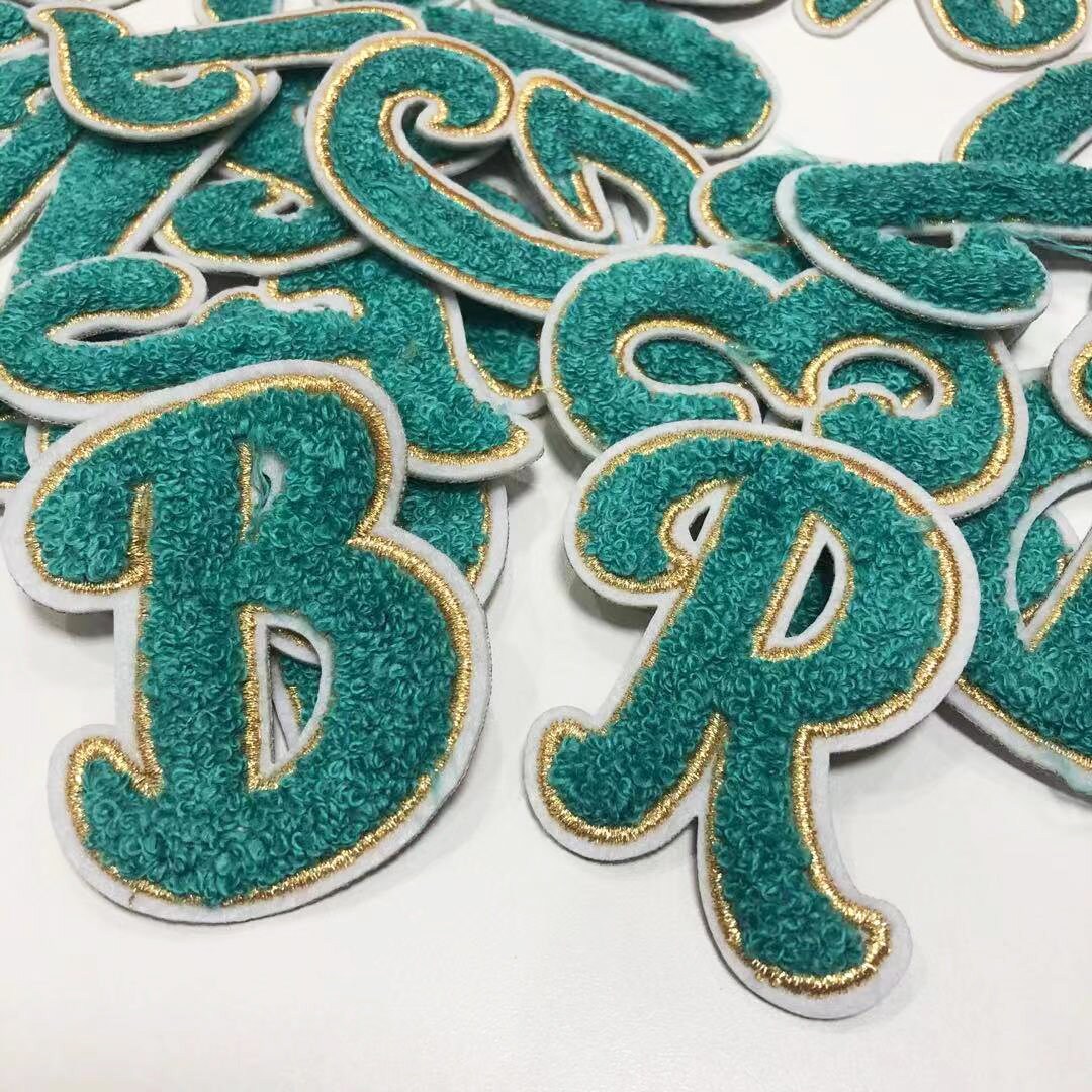 English Letters Patch Alphabet Chenille Embroidered Patches for ...