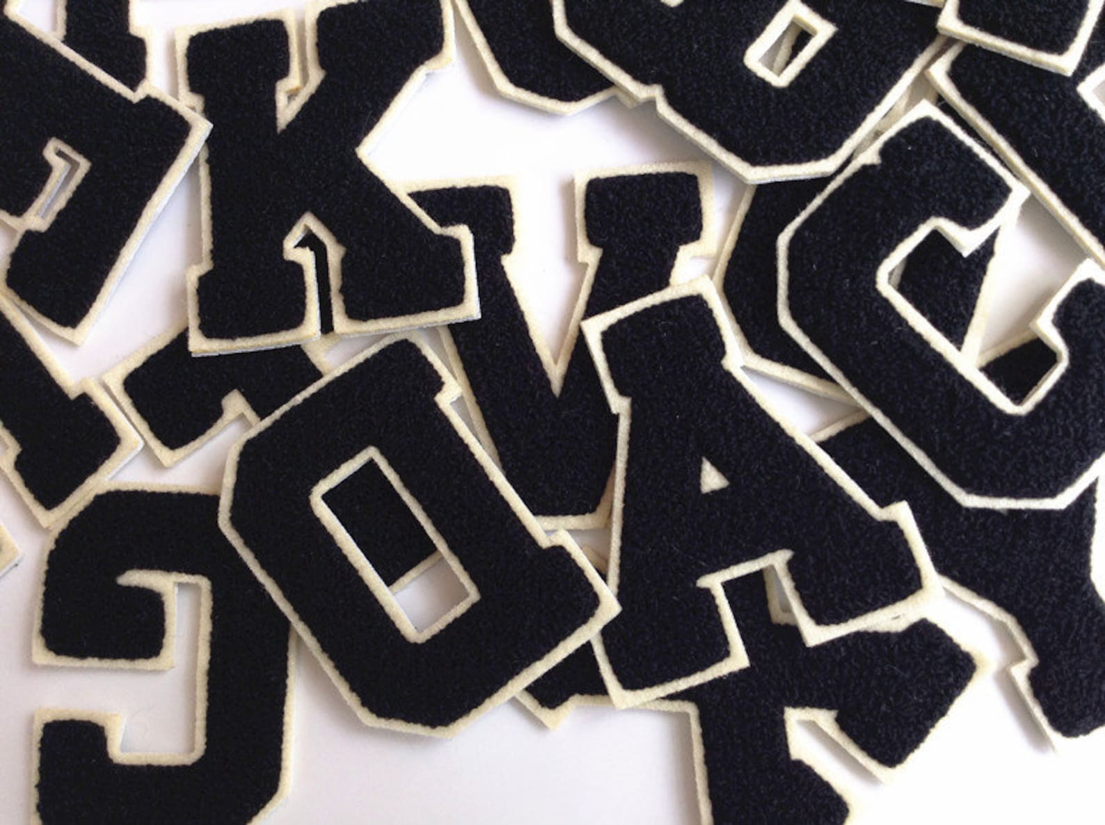 Black English Letters Towel Embroidered Alphabet Patches for - Etsy