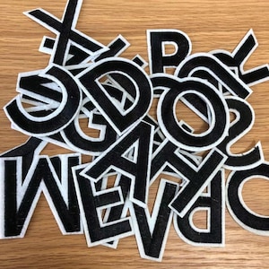 Embroidered Letters Iron On/sew on Patch Applique for Clothing Bags ...