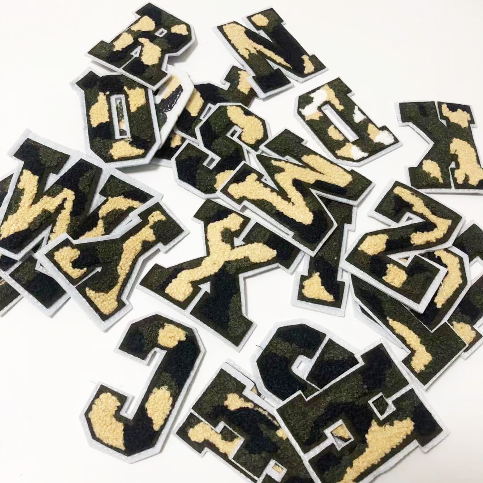 Chenille Embroidered Letters Iron on Patch Applique Diy Name Badge ...