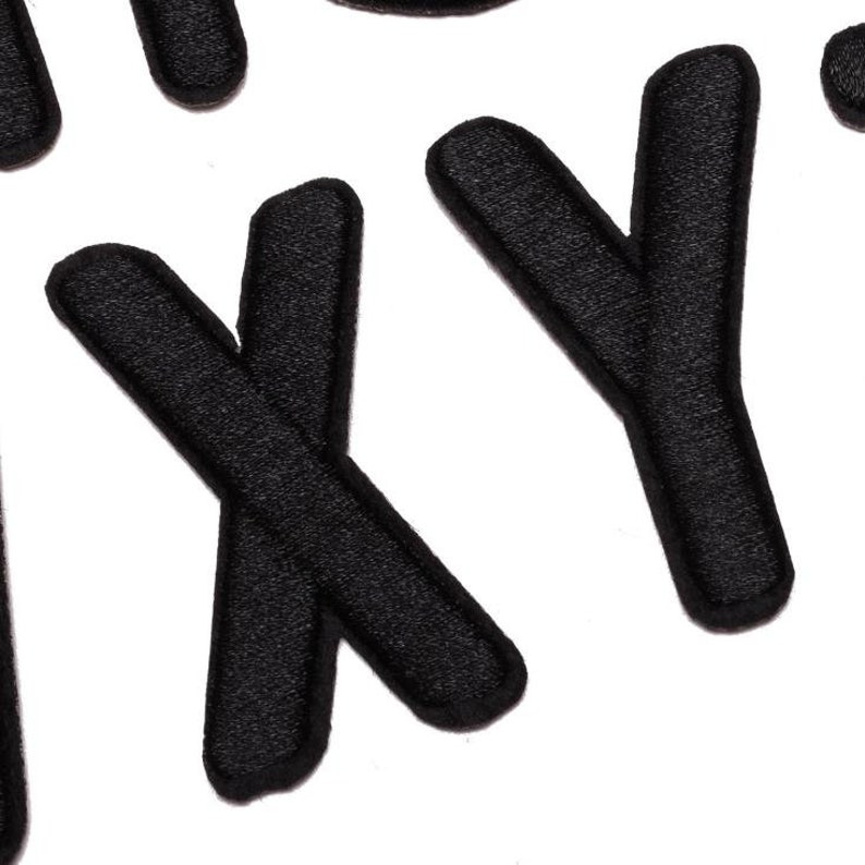 Black English Letters Alphabet Embroidered Iron on Patches for - Etsy