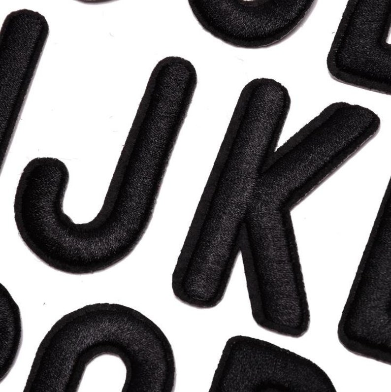 Black English Letters Alphabet Embroidered Iron on Patches for - Etsy
