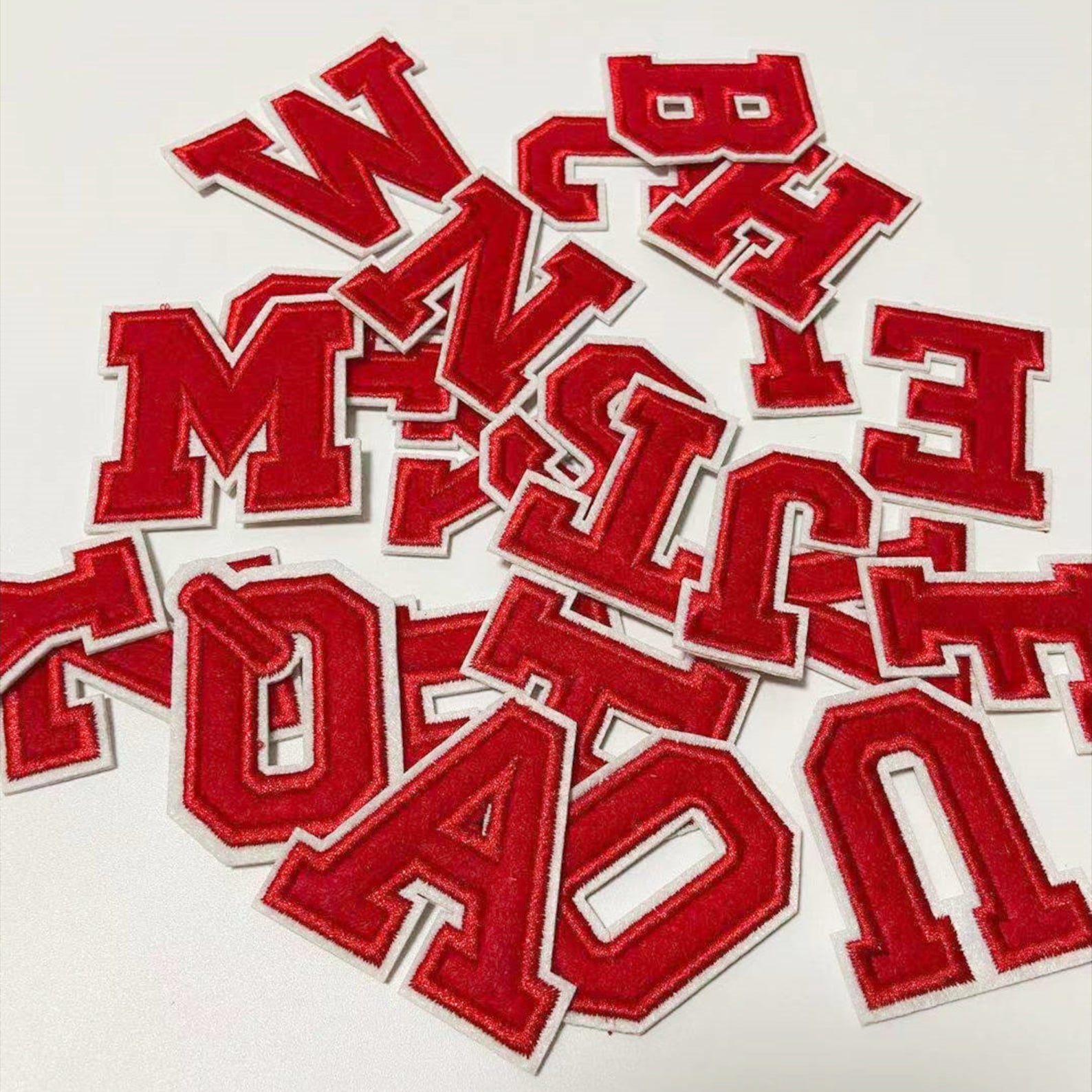 Red Letter Embroidered Patch for T-shirt Sewing on Iron on - Etsy