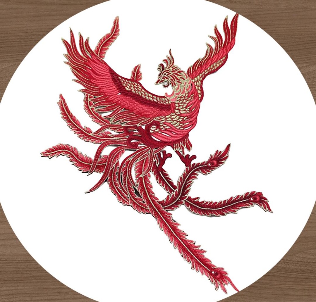 Large Phoenix Embroidery Sew on Patch Applique, Diy Patches for ...