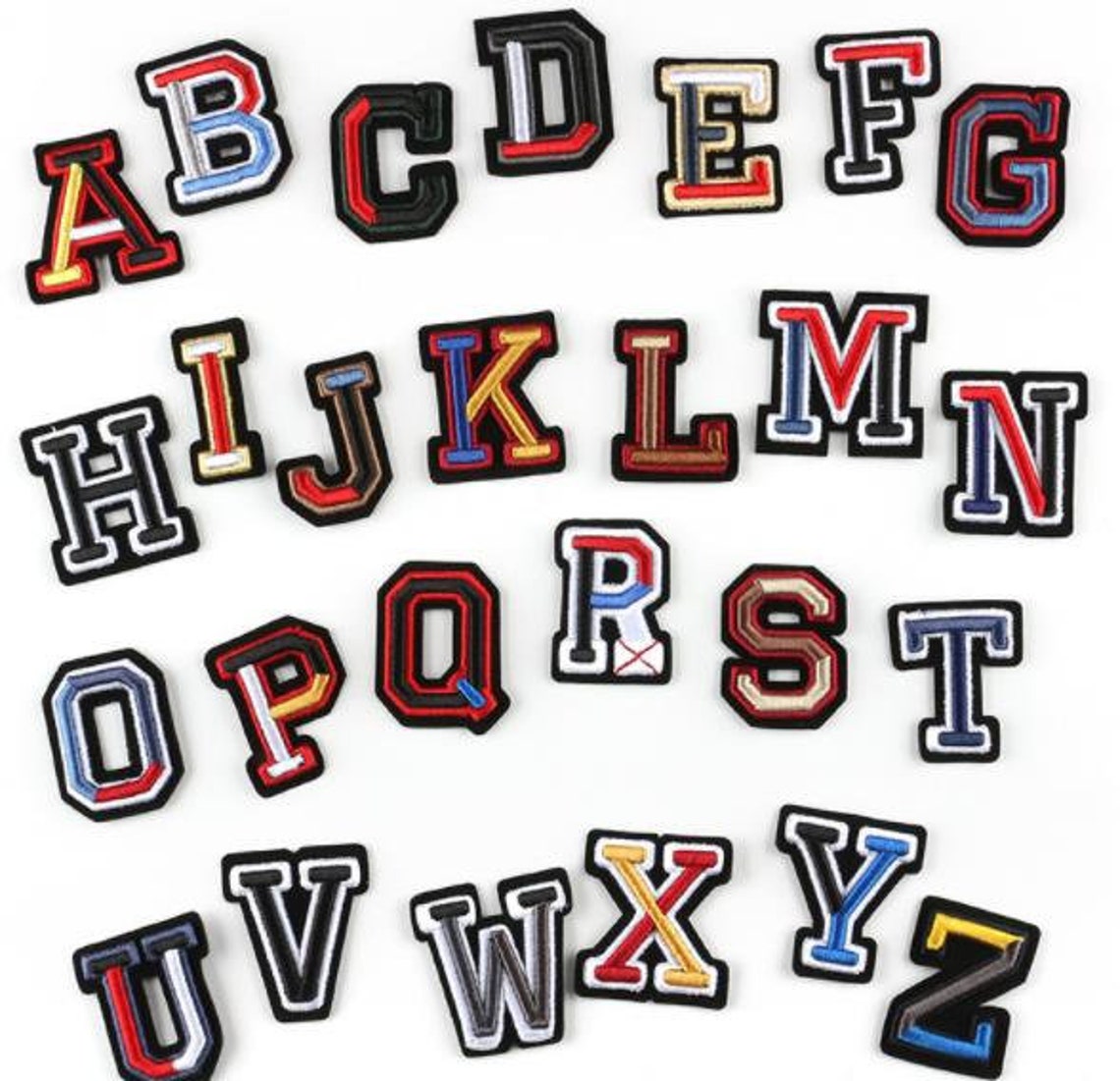 3D Letters Embroidery Sew on Applique Patches English Alphabet - Etsy