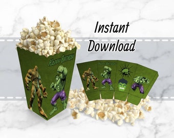 Hulk Party Favor Box | Etsy