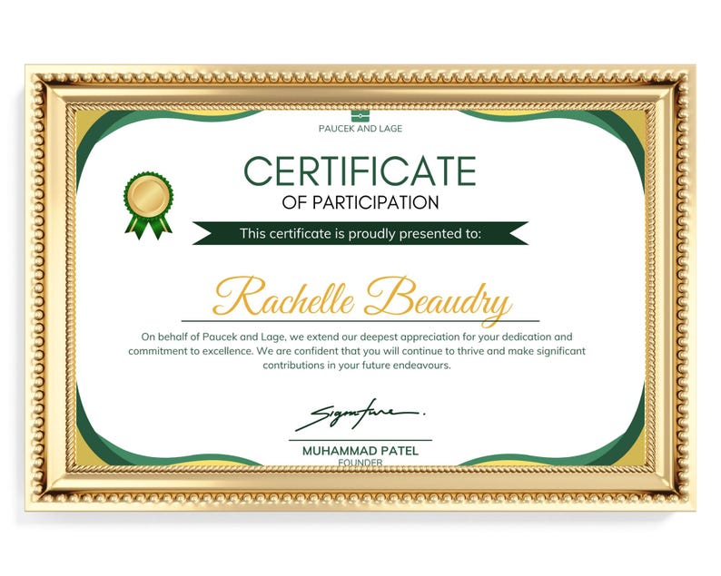 Editable Participation Award Certificate, Certificate of Participation ...