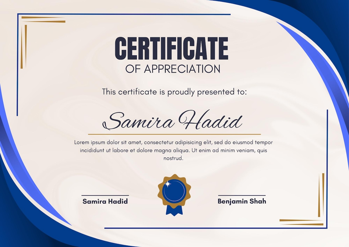 Editable Certificate of Appreciation Template, Award Recognition, DIY ...
