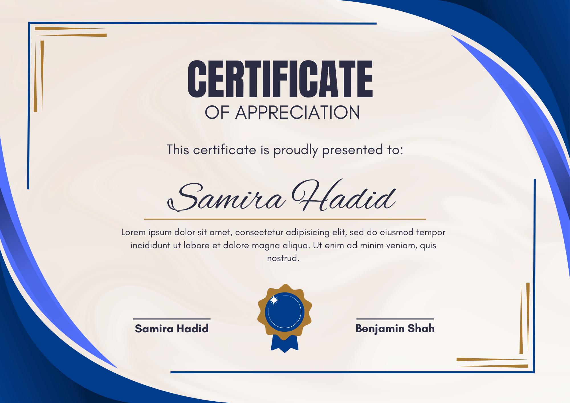 Editable Certificate of Appreciation Template, Award Recognition, DIY ...