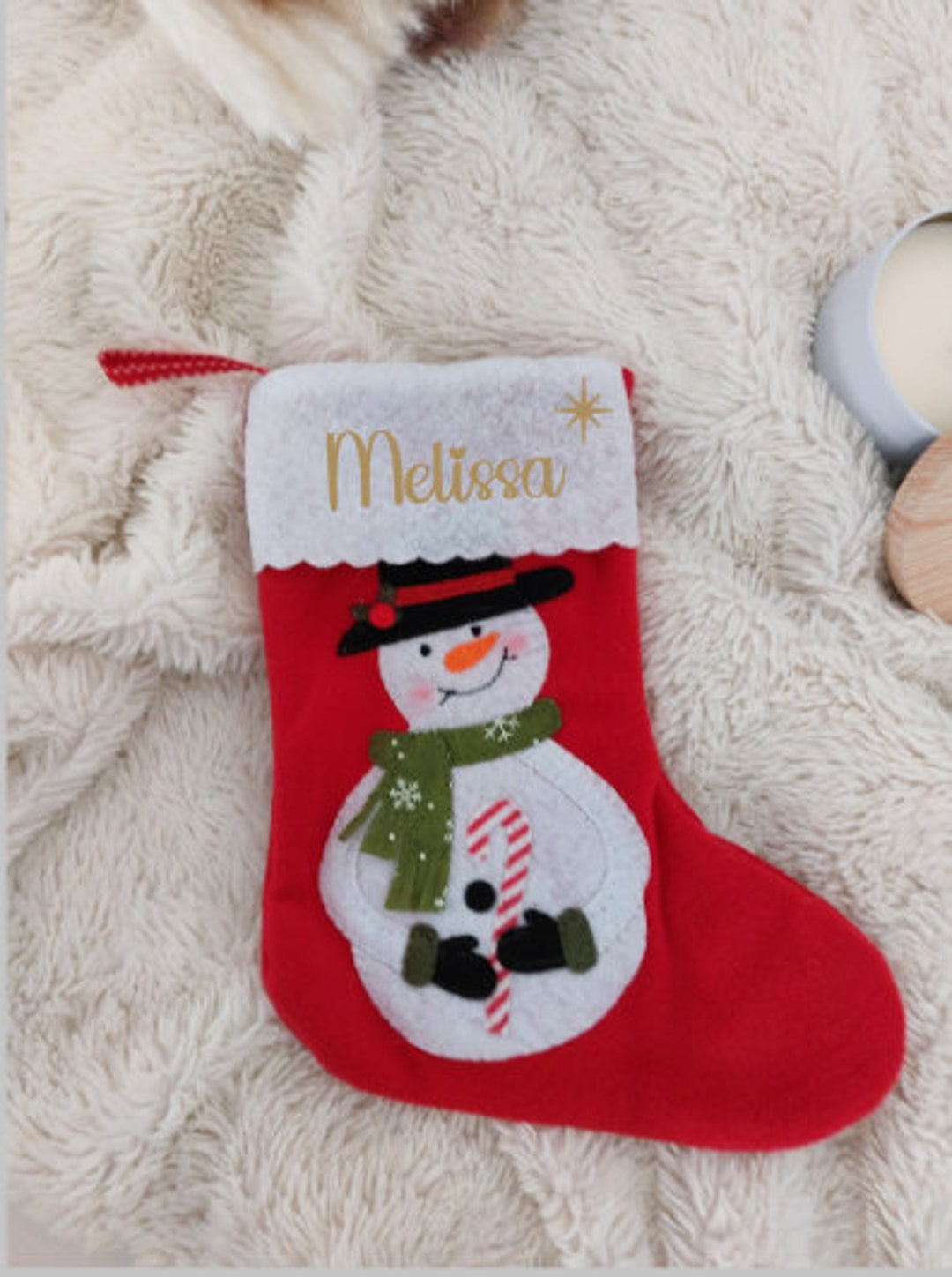 Botte, Chaussette de Noël personnalisée - Etsy France