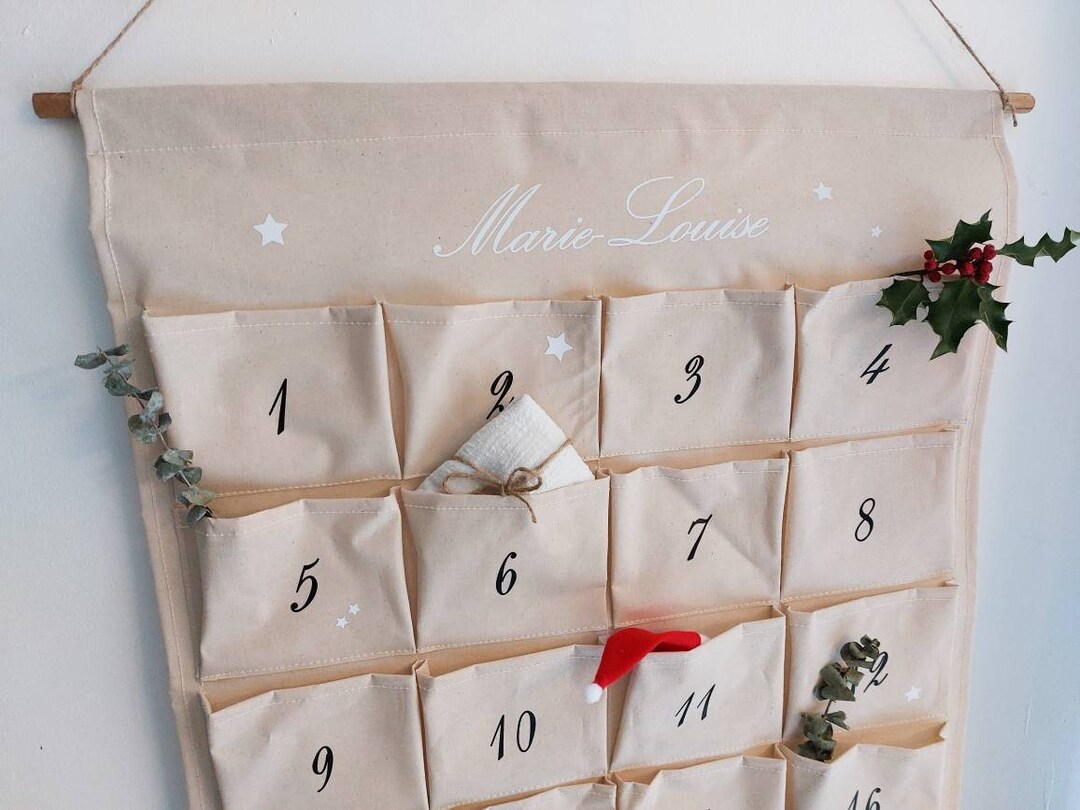 Customizable Fabric Advent Calendar With Pockets - Etsy