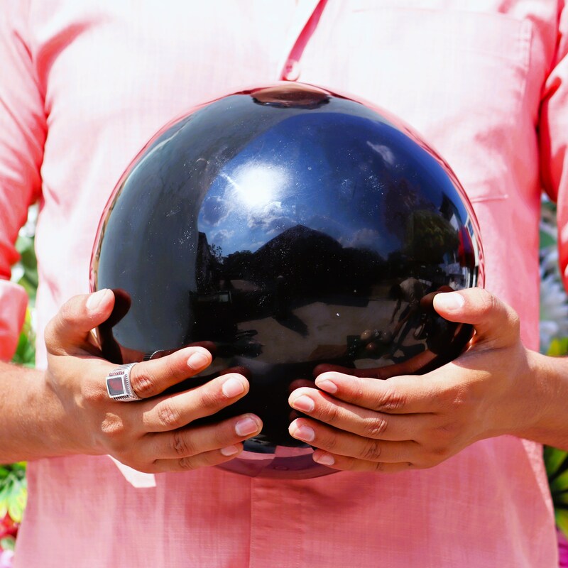 Obsidian Sphere - Etsy
