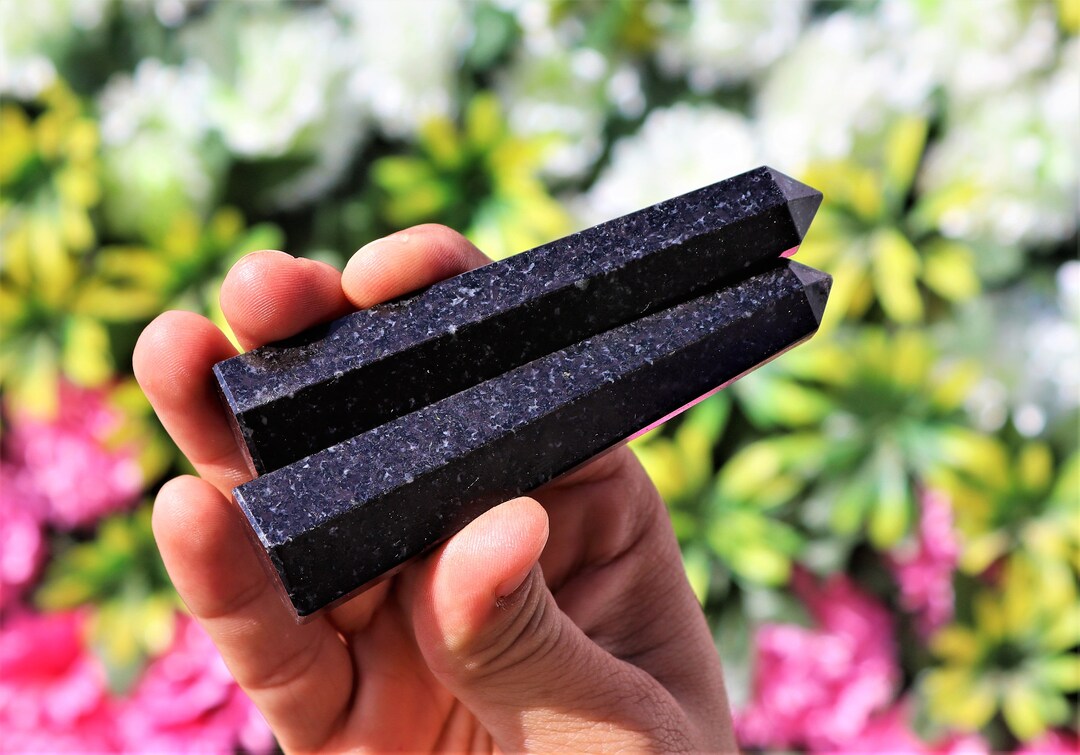 Blue Gabbro Blue Merlinite Amplifying Energy Stone Made 8 Sided Obelisk ...