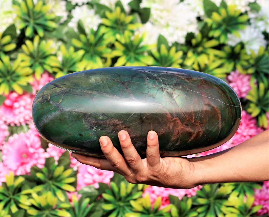 Large Vivianite Healing Stone 12 Natural Green Crystal Lingam, Powerful ...