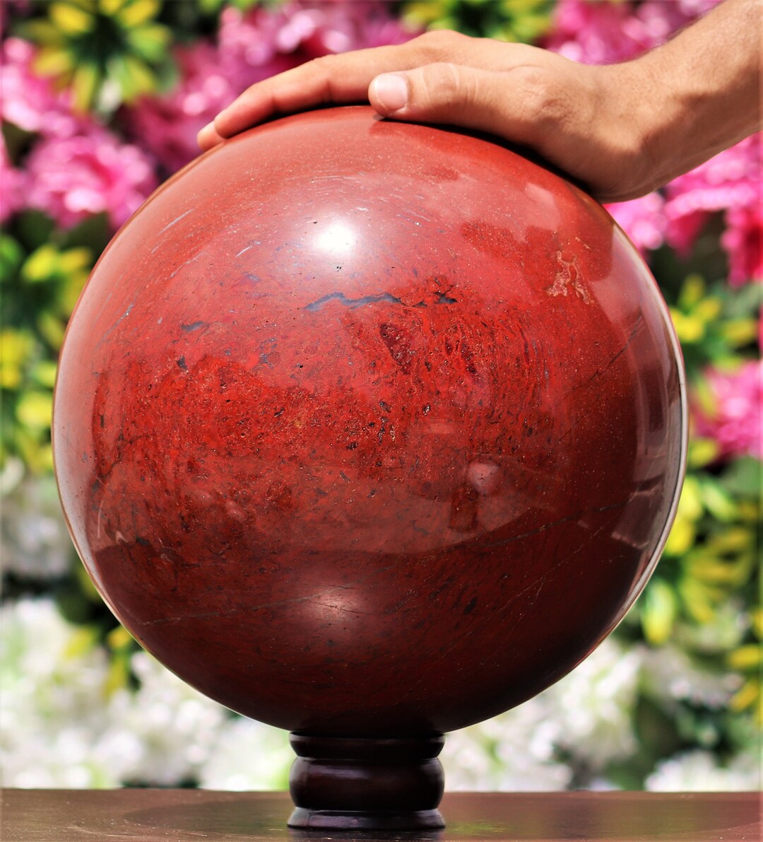 23CM Natural Large Red Jasper Meditation Aura Healing Energy Spirit ...