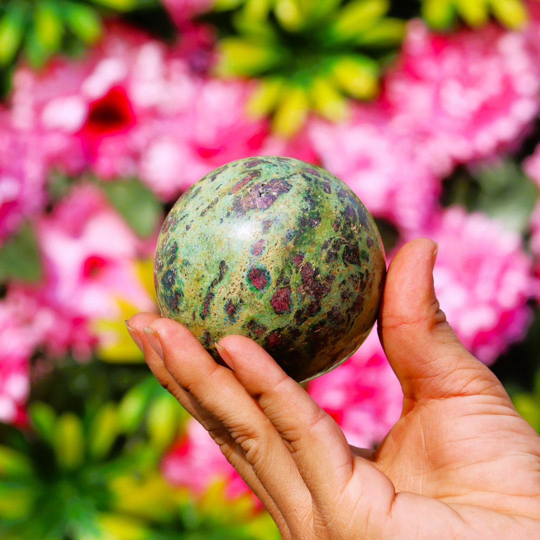 7CM Natural Green Ruby Fuchsite Metaphysical Chakra Healing Spirit ...