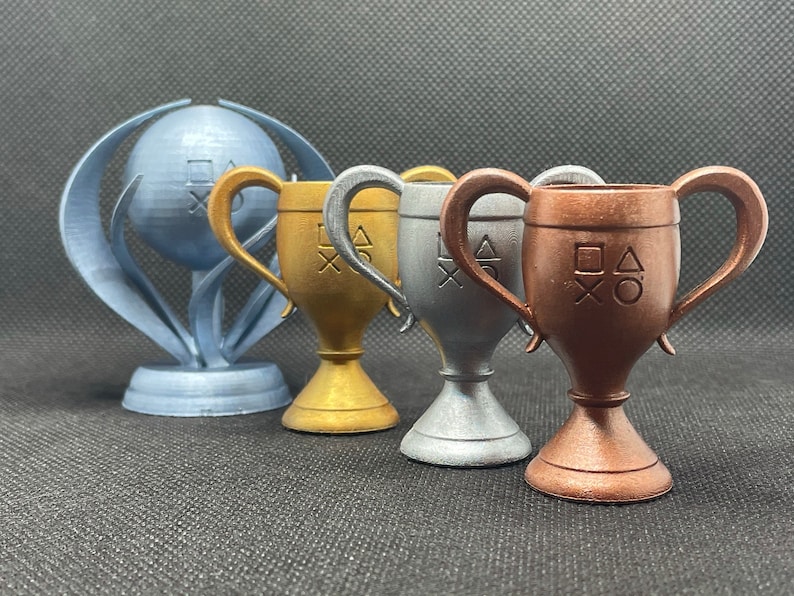 Mini PS4 Playstation 4 Trophies Gold Silver Bronze - Etsy