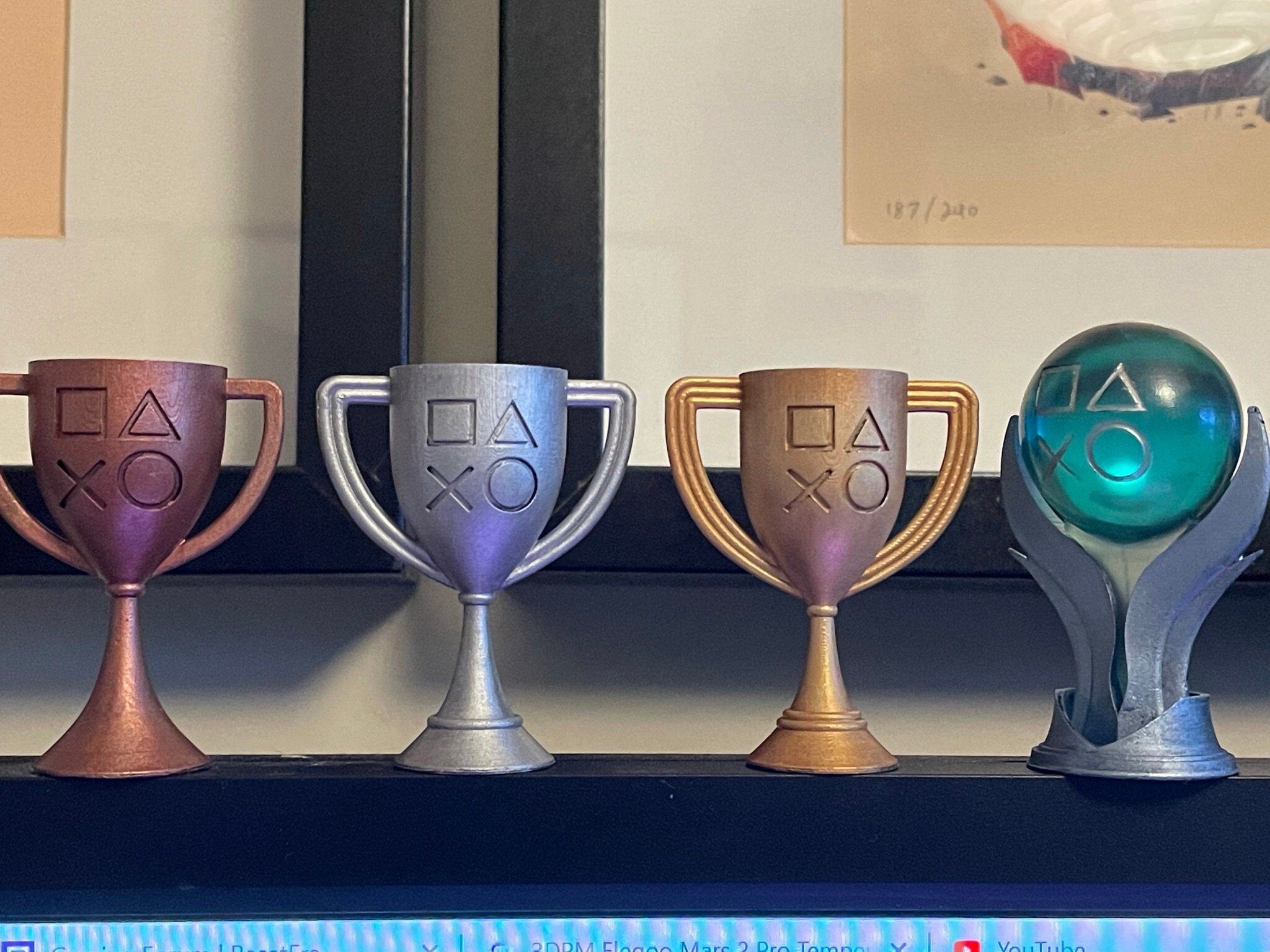 Mini PS5 Playstation 5 Trophies Gold Silver Bronze | Etsy UK