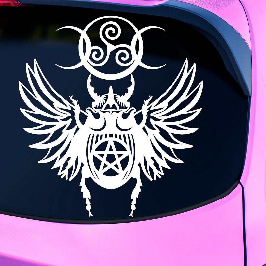 Scarab Beetle Sticker | Pagan Stickers for Cars | Eternal Life | Triple ...