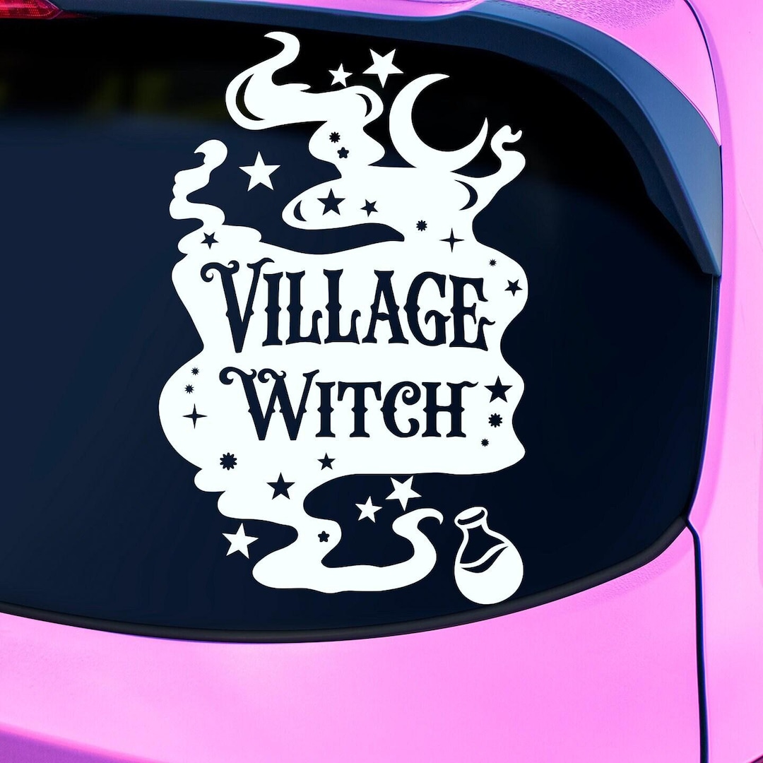 Village Witch Sticker | Pagan Stickers for Cars | Witchcraft Gifts ...