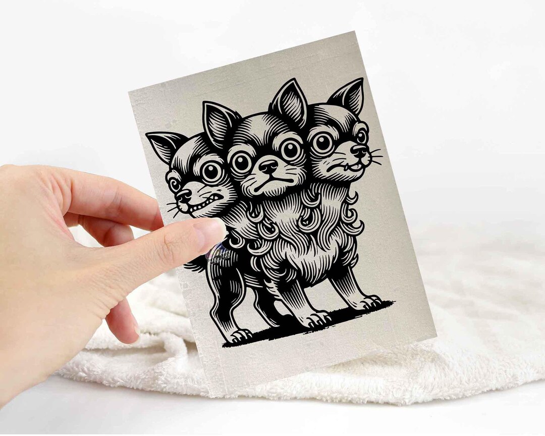 Cerberus Dog Sticker | Pagan Stickers for Cars | Three Headed Chihuahua ...