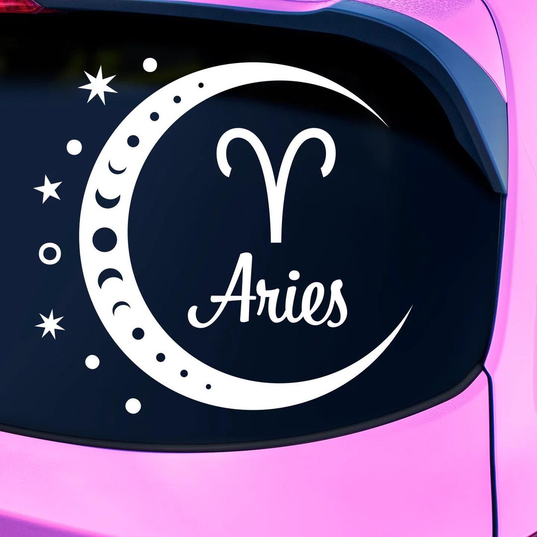 Aries Sticker | Zodiac Stickers for Cars | Astrology Decal | Star Sign ...