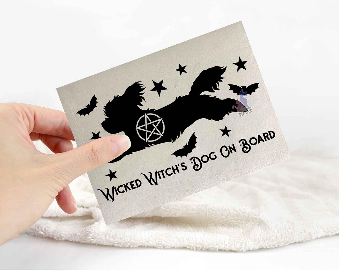 Maltese Sticker | Pagan Car Bumper Stickers | Wicked Witchs Dog on ...