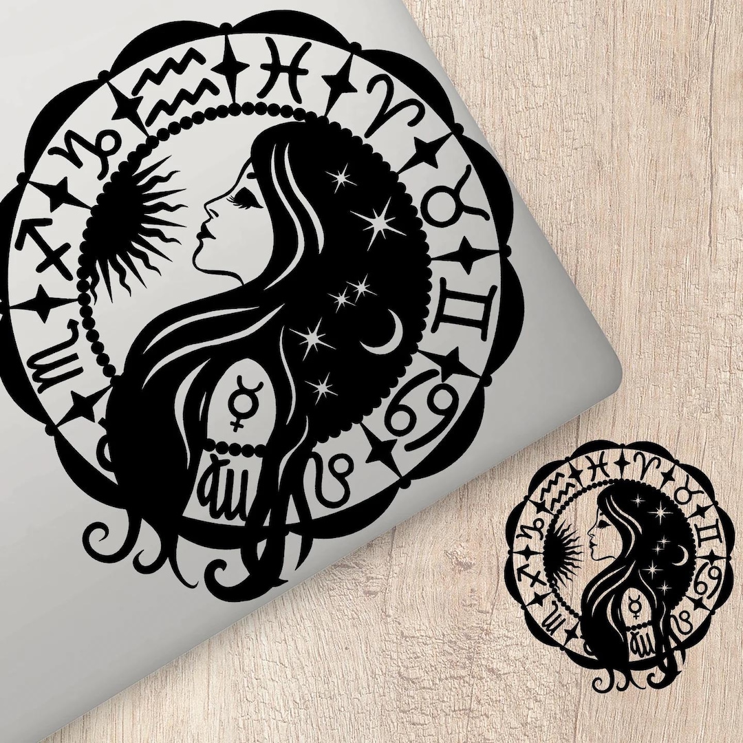 Virgo Sticker | Zodiac Stickers for Cars | Astrology Decal | Star Sign ...