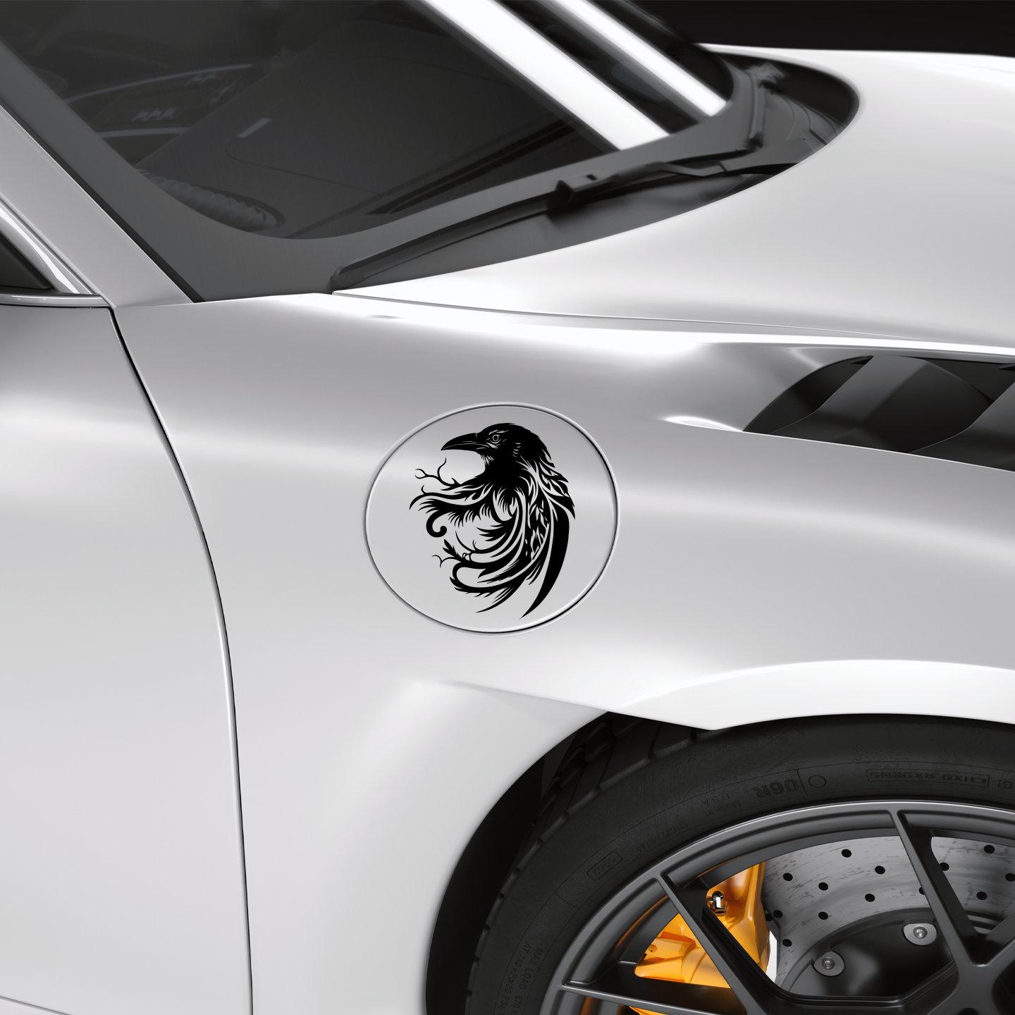 Raven Art Sticker | Pagan Stickers for Cars | Black Crow | Tribal Crows ...