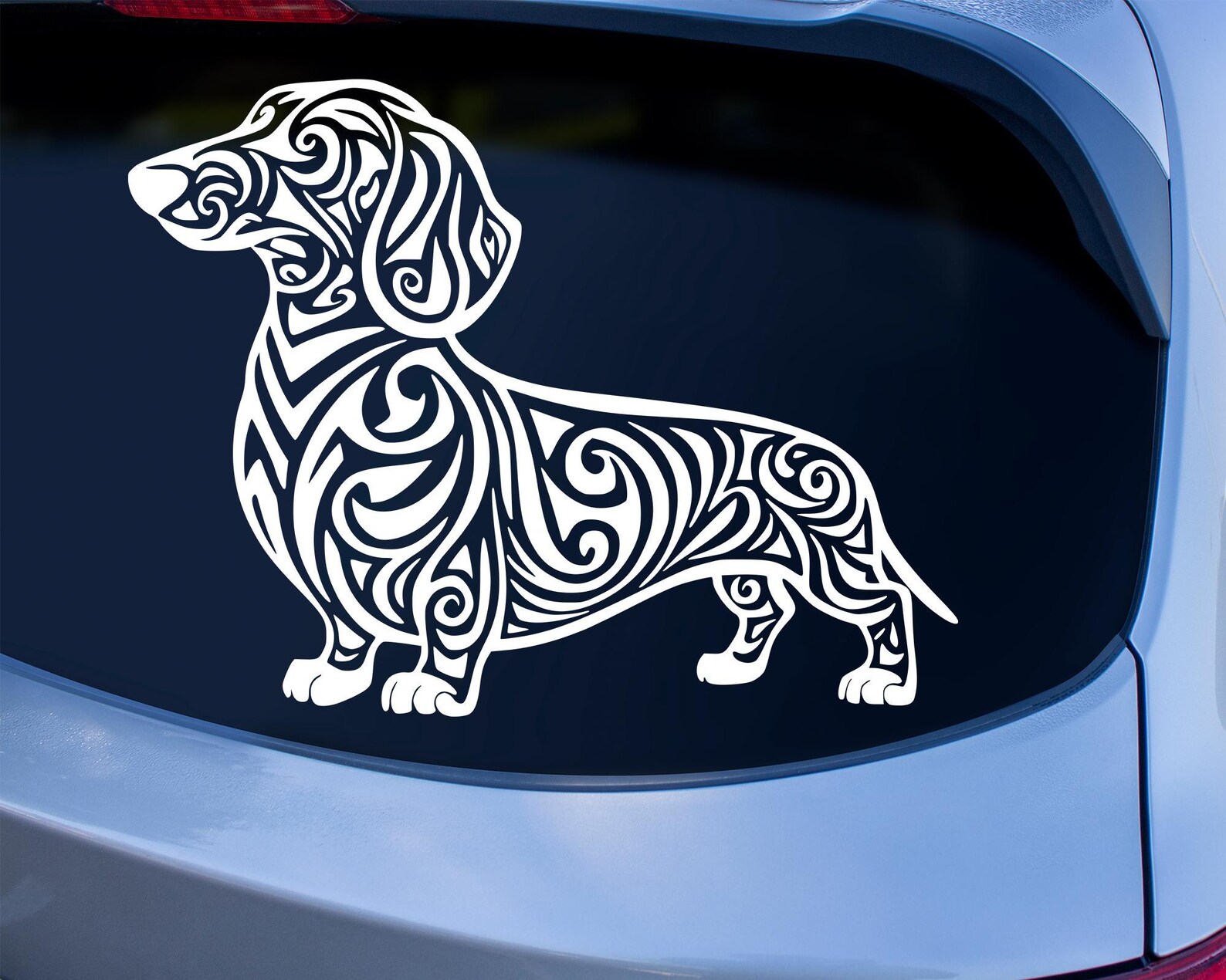 Dachshund Sticker | Pagan Car Bumper Stickers | Tribal Dachshund ...